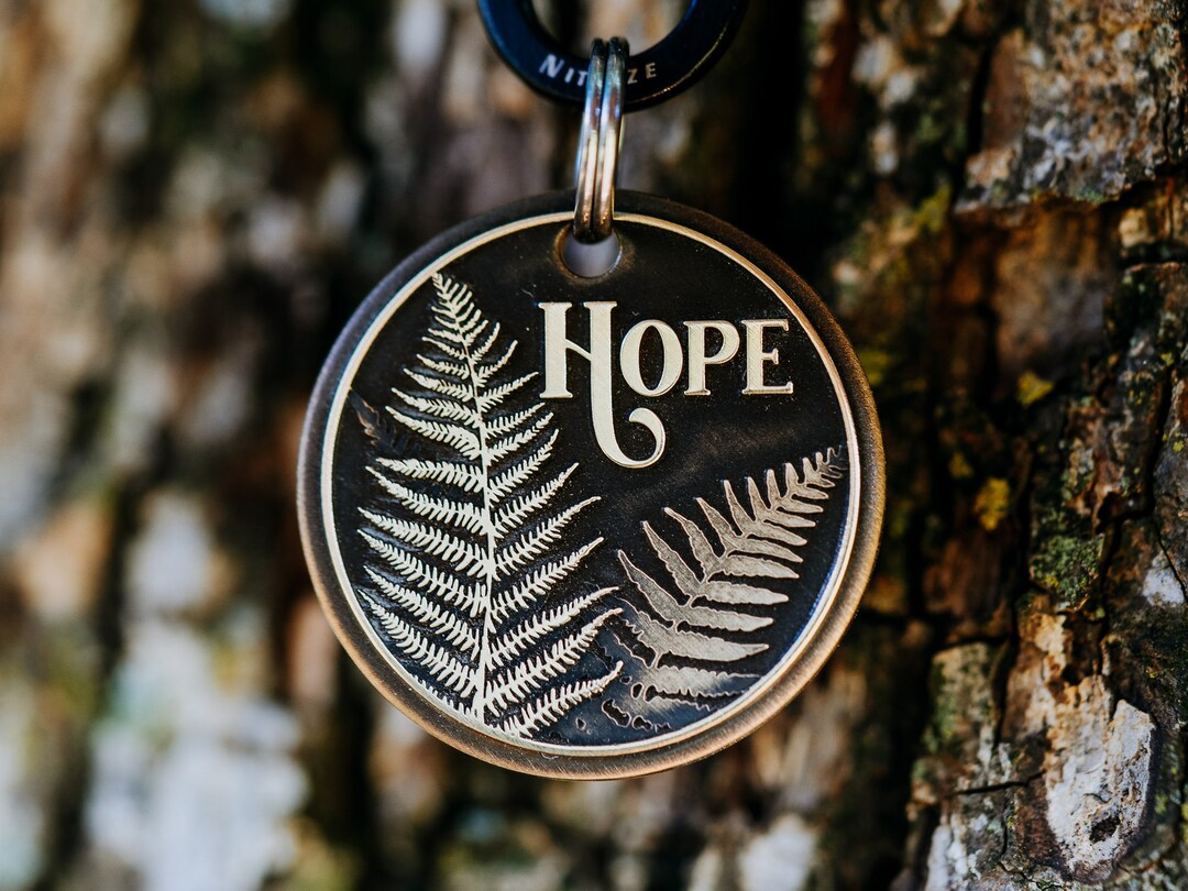 Fern Dog Tag | Engraved | Copper | Personalized | Pet Cat Id Tag ...
