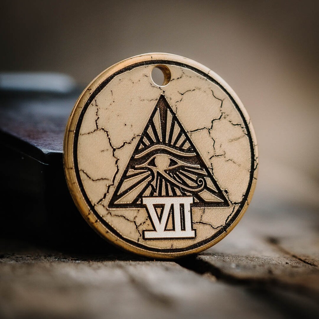 Ancient Egyptian Eye of Ra Dog Tag | Engraved | Copper | Personalized ...