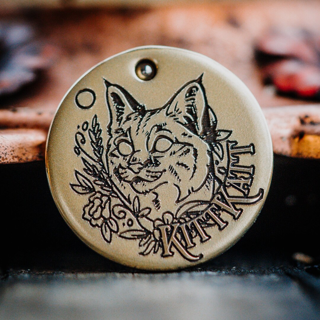 Lynx Dog Tag | Engraved | Copper | Personalized | Pet Cat Id Tag ...