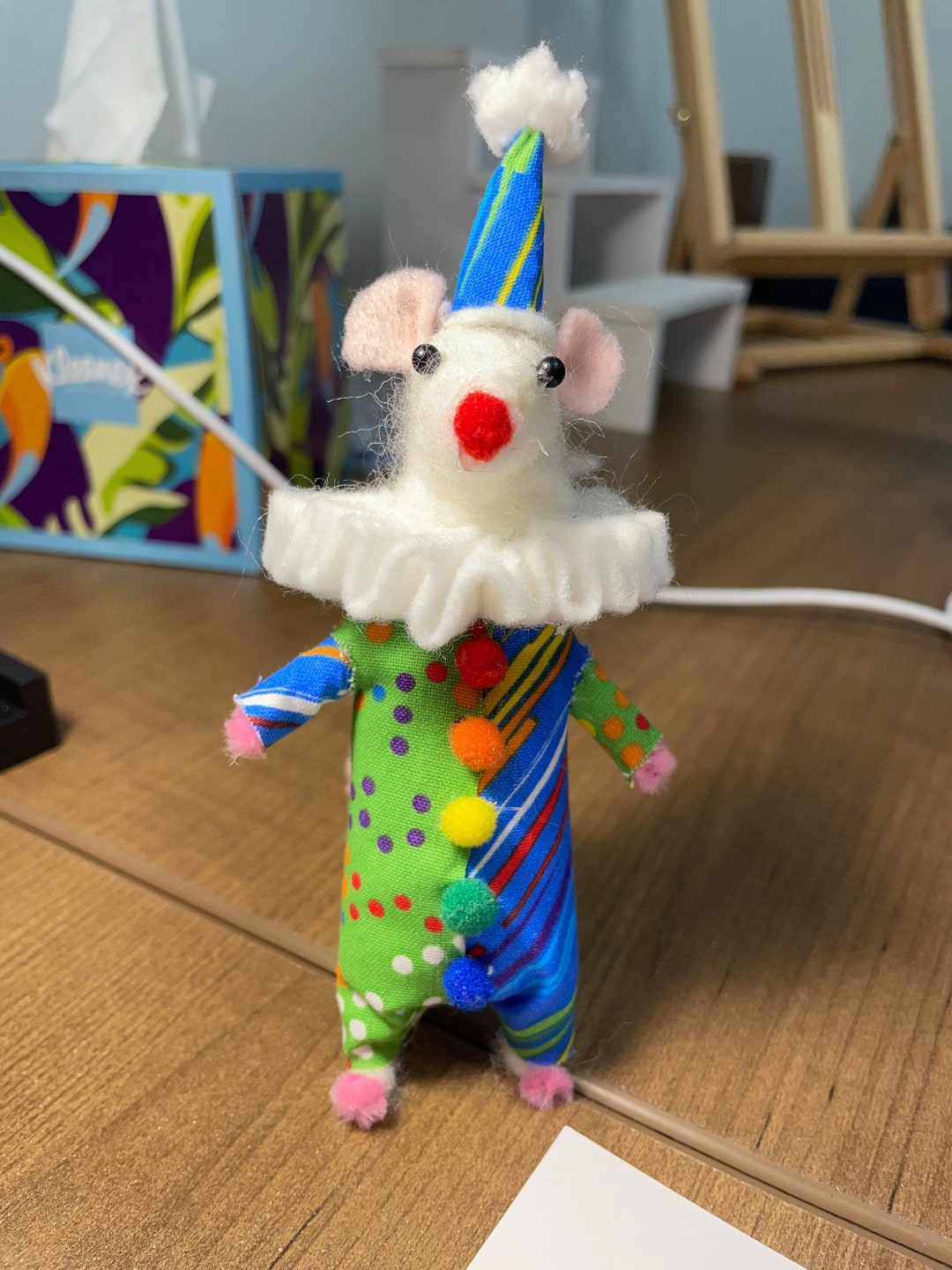 Needle Felted Clown Rat Mouse Poseable Figurine - Etsy