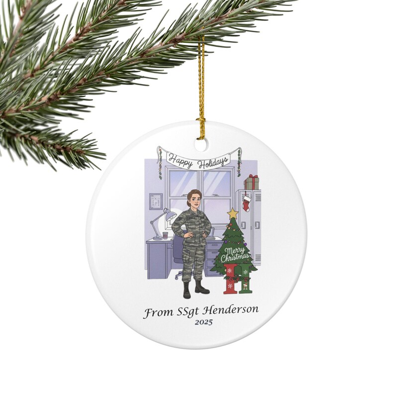 Personalized Cartoon-likeness Christmas Ornament Ceramic | Custom ...