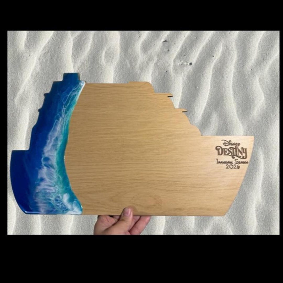 Disney Cruise Signature Board | Custom Ship Keepsake With Resin Ocean ...