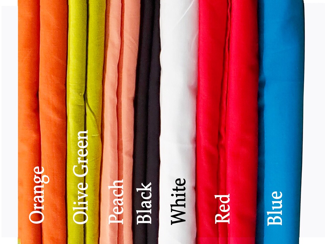100% Cotton Voile Fabric by the Yard, Available in Orange, Olive Green ...
