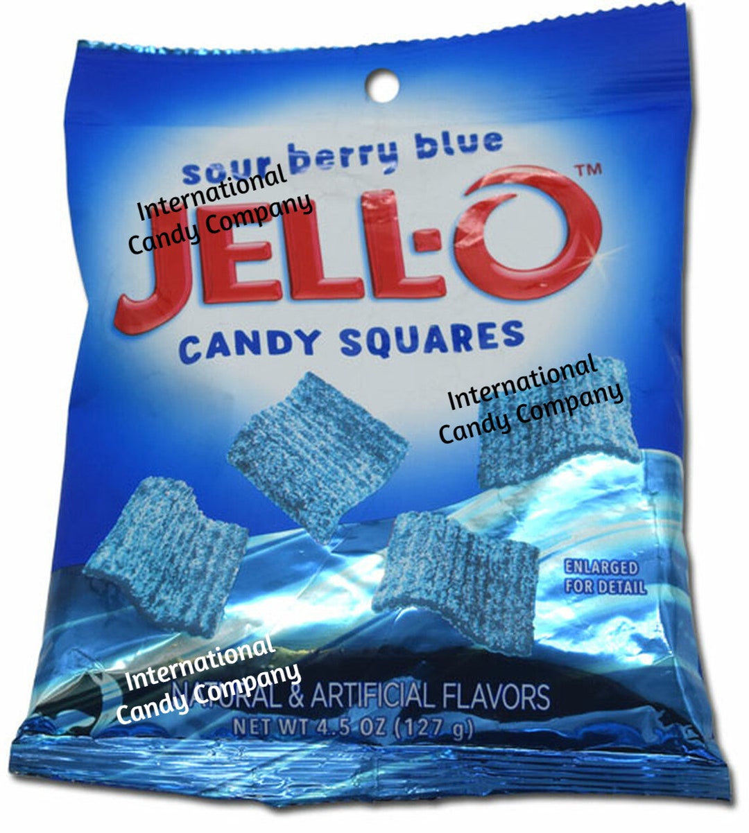 Jell-o Sour Berry Blue Candy Squares / Trusted Etsy Seller - Etsy