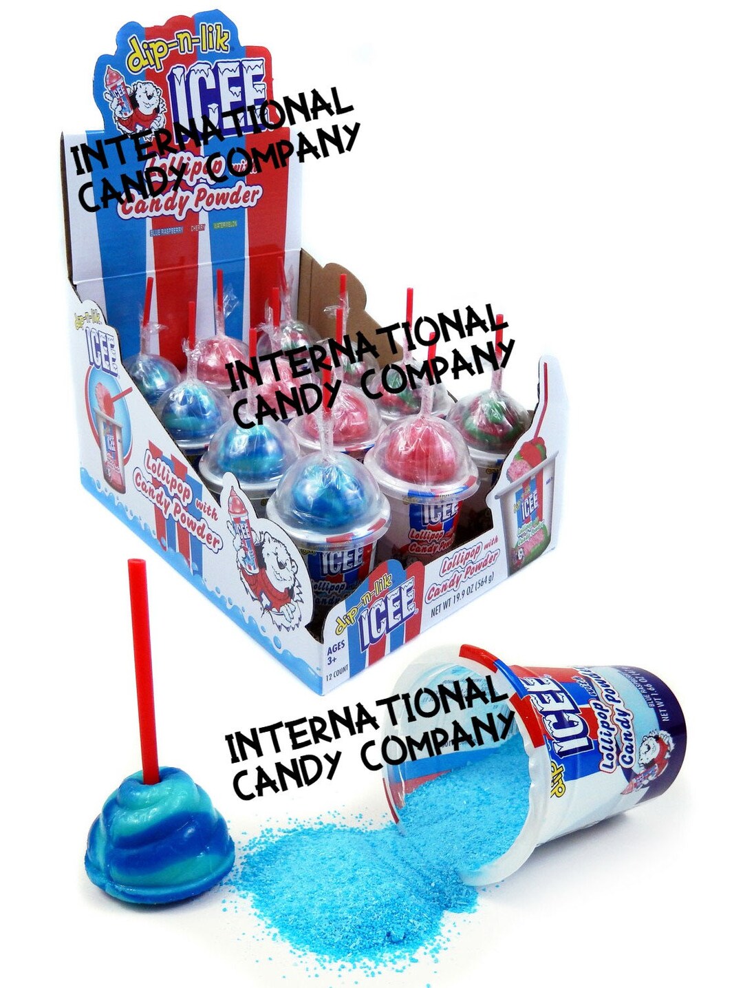 Icee Lollipop With Candy Powder / 3 Awesome Flavors to Pick - Etsy