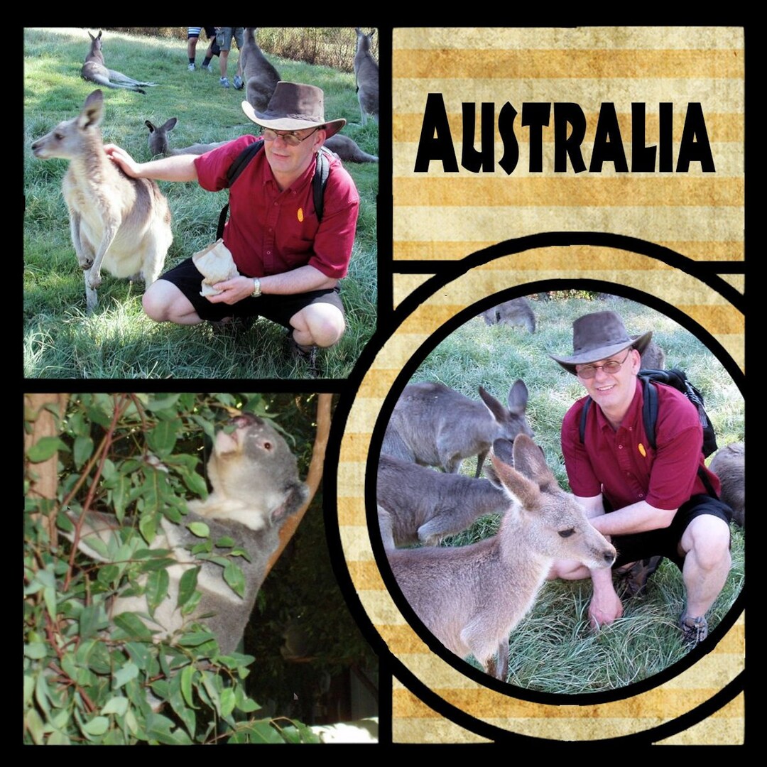12x12 Digital Scrapbook Template: Australia Theme (PNG) - Etsy