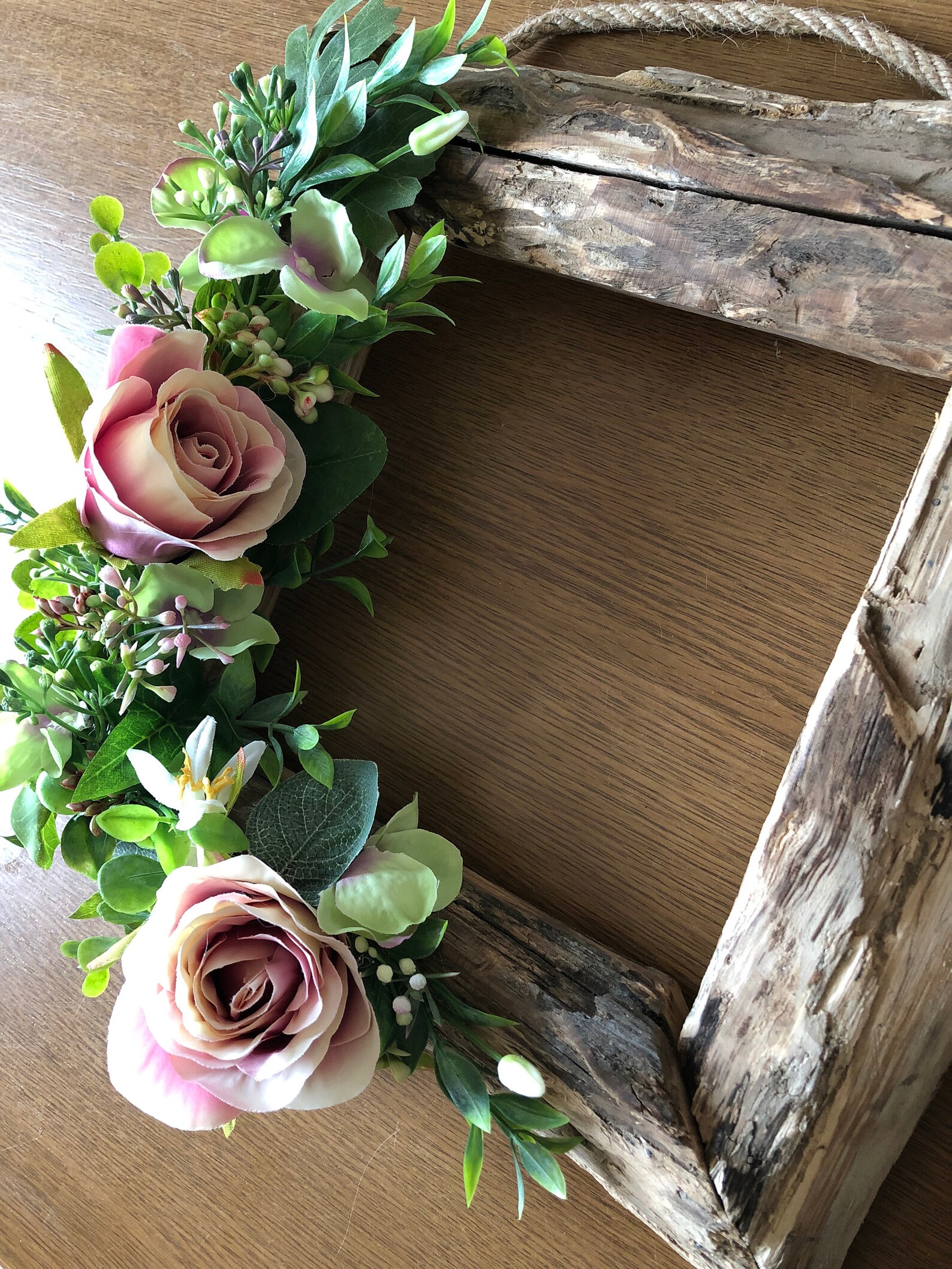 Rustic Rose Frame - Small - Etsy
