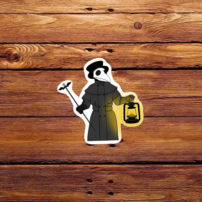 Cute Cartoon Plague Doctor Die Cut Sticker - Spooky Halloween Theme - Etsy