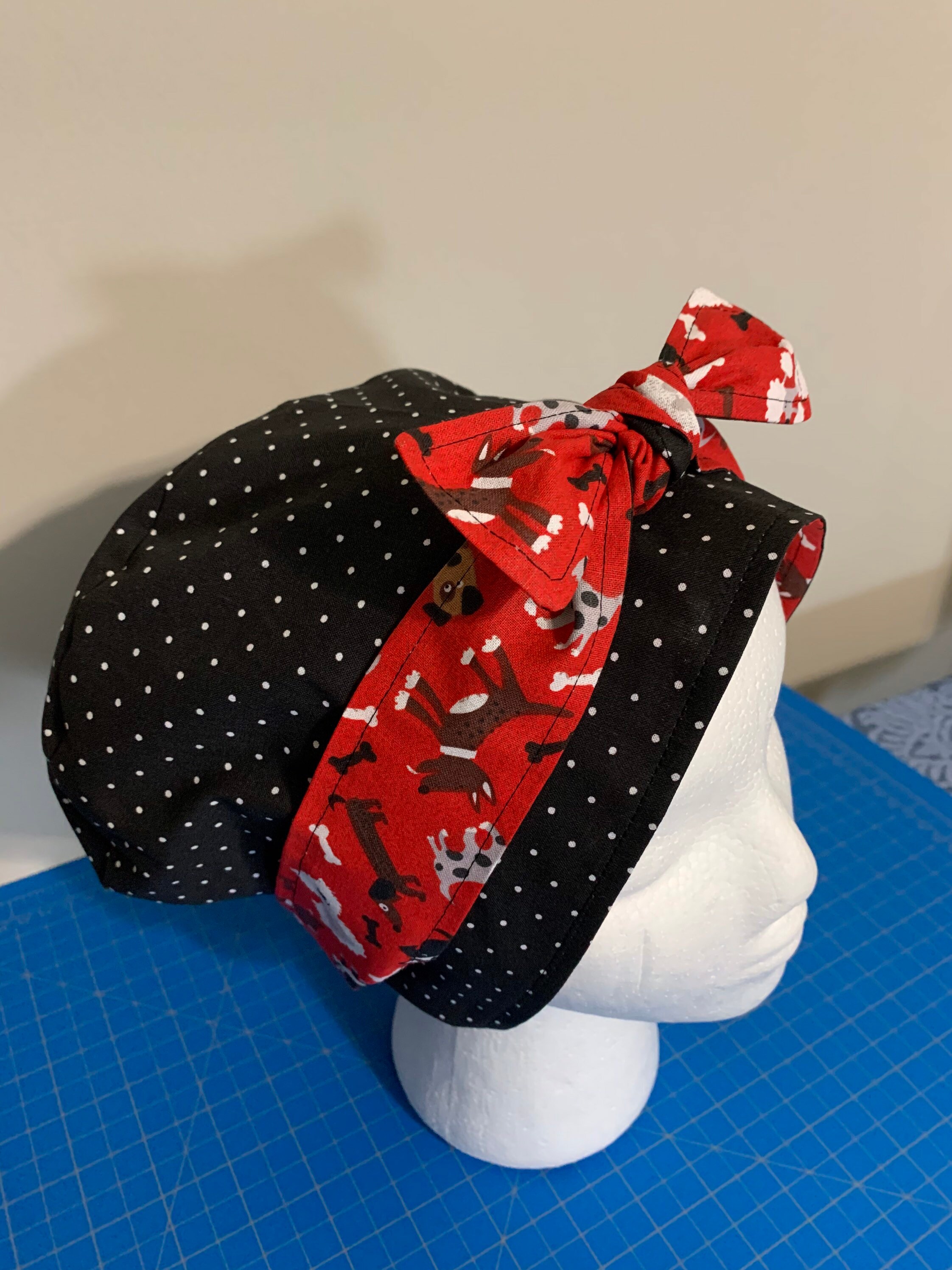 Reversible Adorable Red and Black Dog Themed Surgical Scrub - Etsy