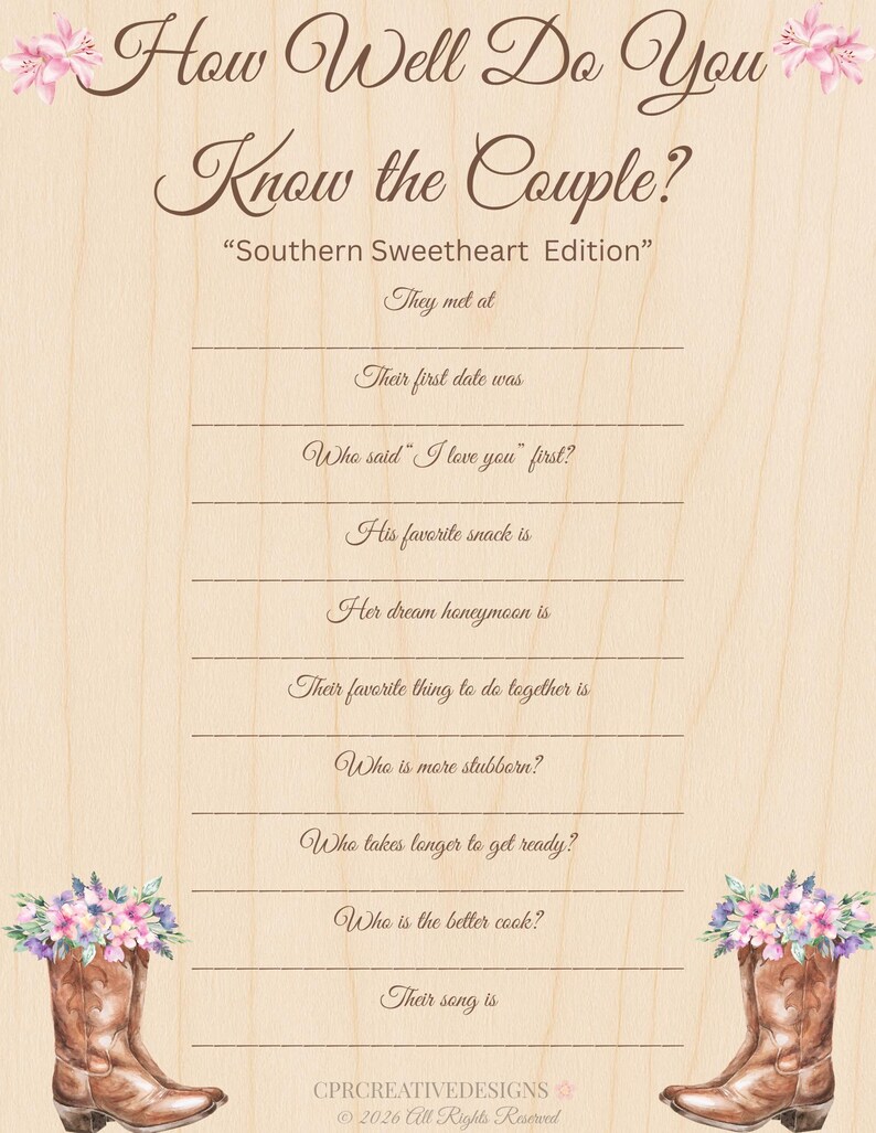 Bridal Shower Game Printable Bundle, Rustic Barn Wedding Activity ...