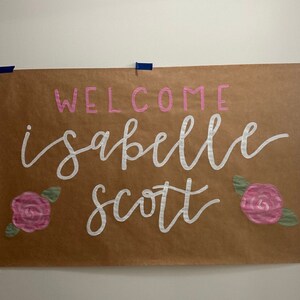 Custom Painted Brown Paper Banner! - Etsy