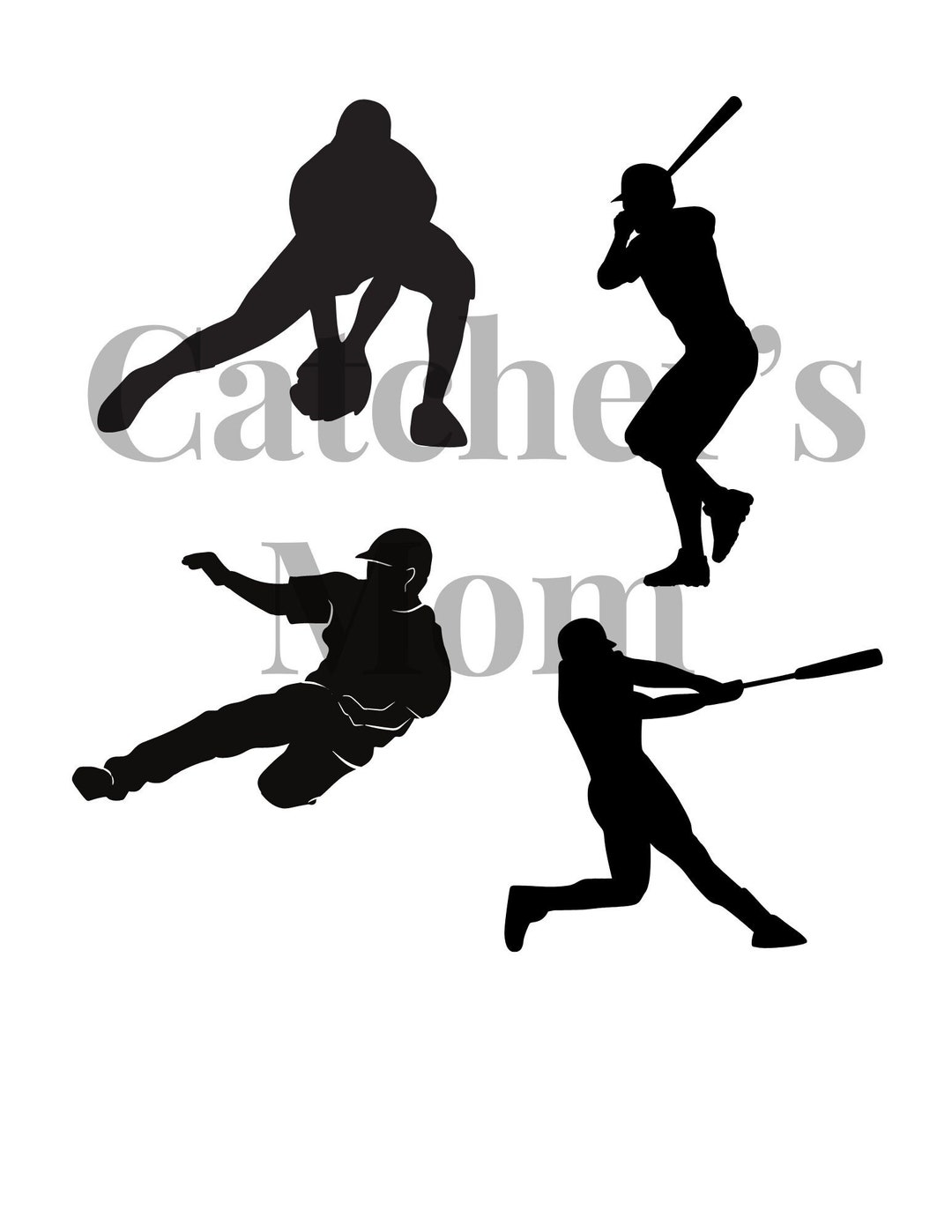 Baseball Player SVG & PNG Files - Etsy