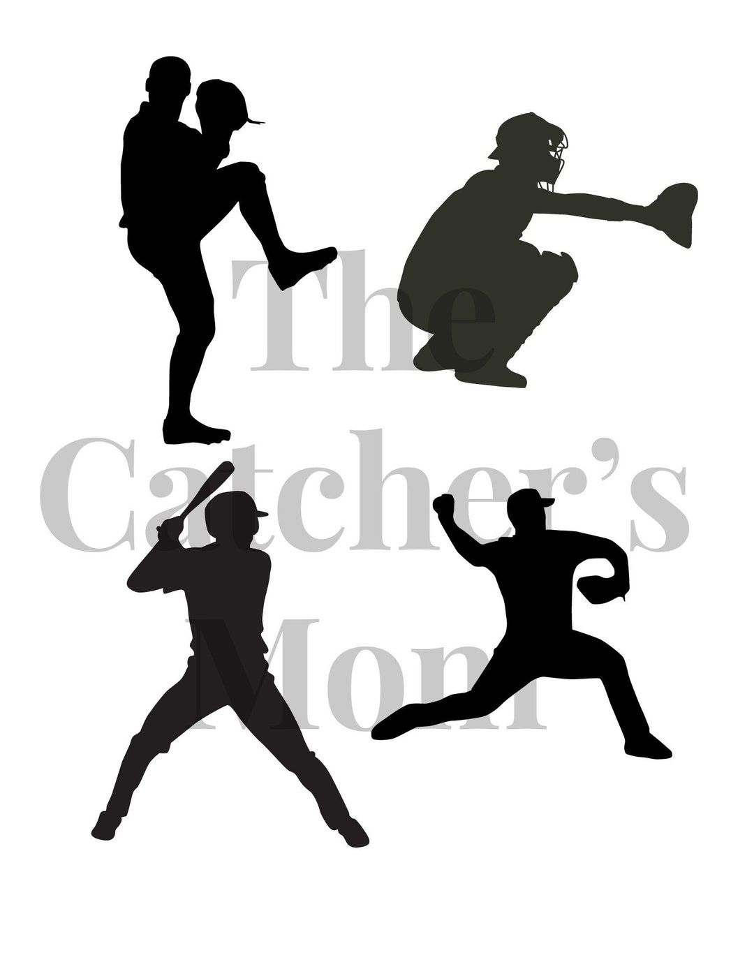 Baseball Players SVG PNG Files - Etsy Canada