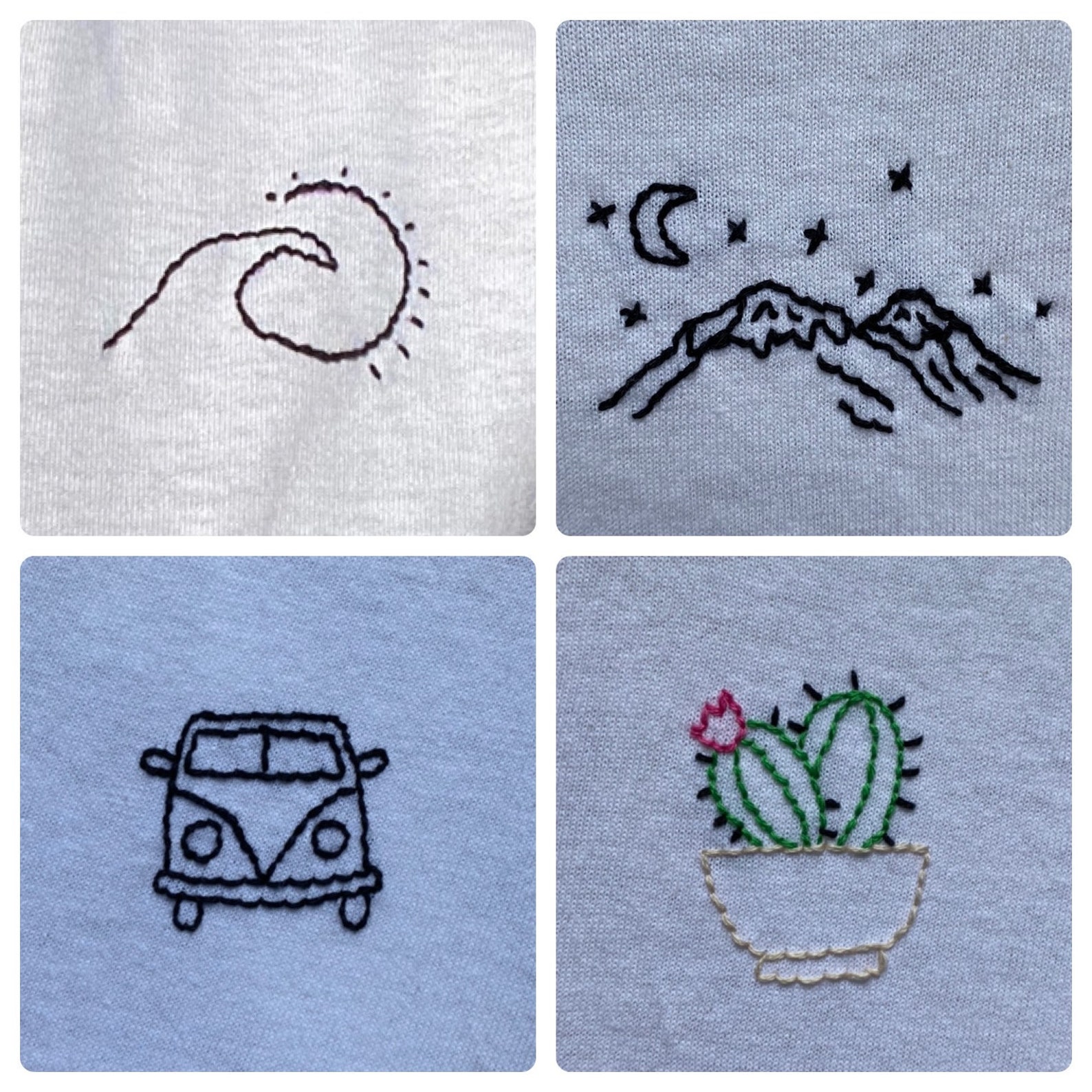 Custom Embroidered T-shirt Simple Design Minimalist | Etsy