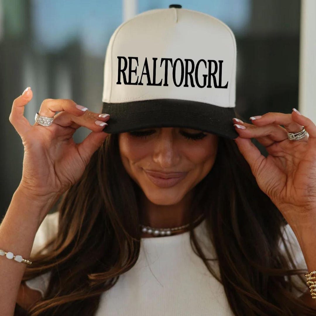 Realtorgrl 5 Panel 2 Tone Canvas Hat for Women - Etsy