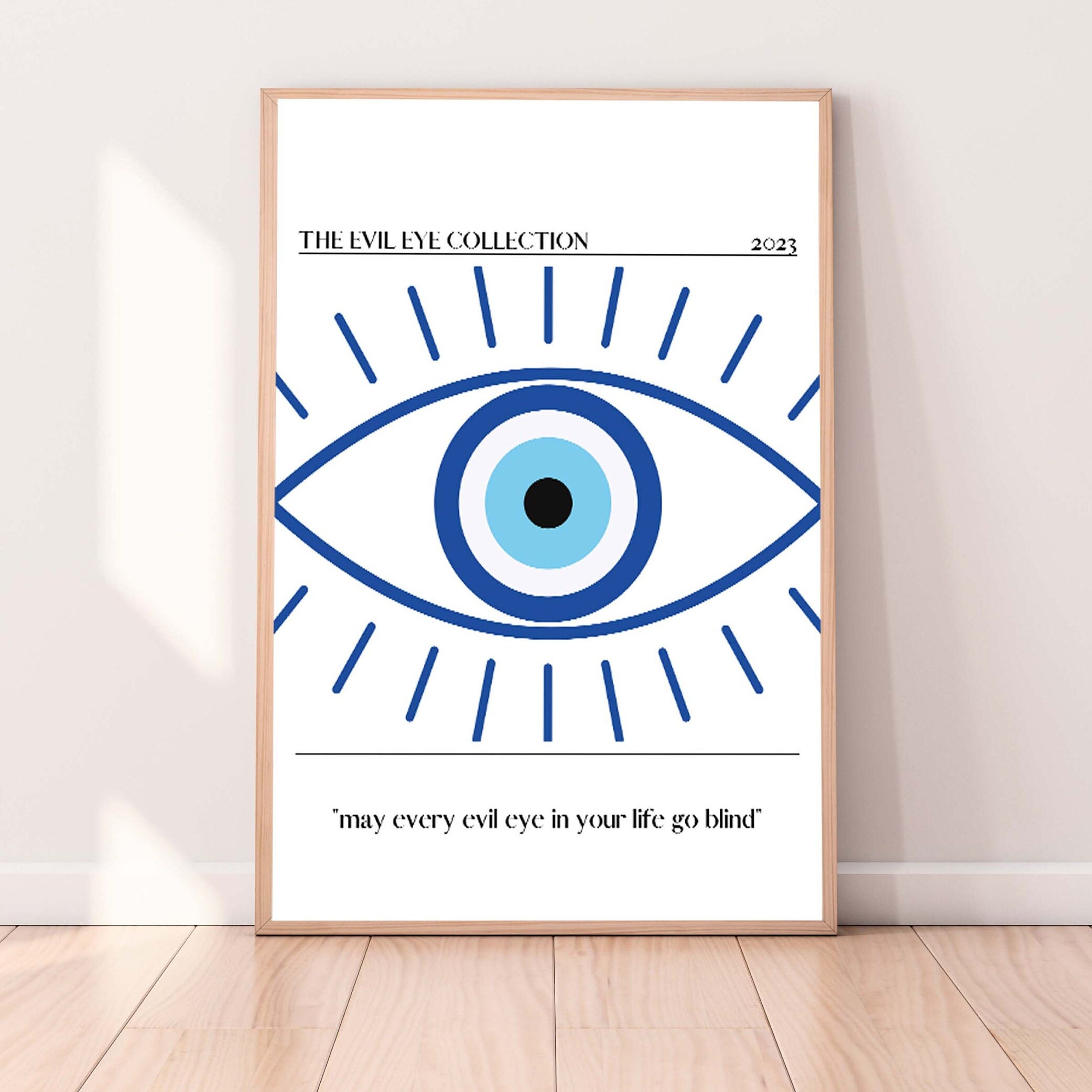 Evil Eye Digital Download|evil Eye Wall Print|evil Eye Typography Print ...
