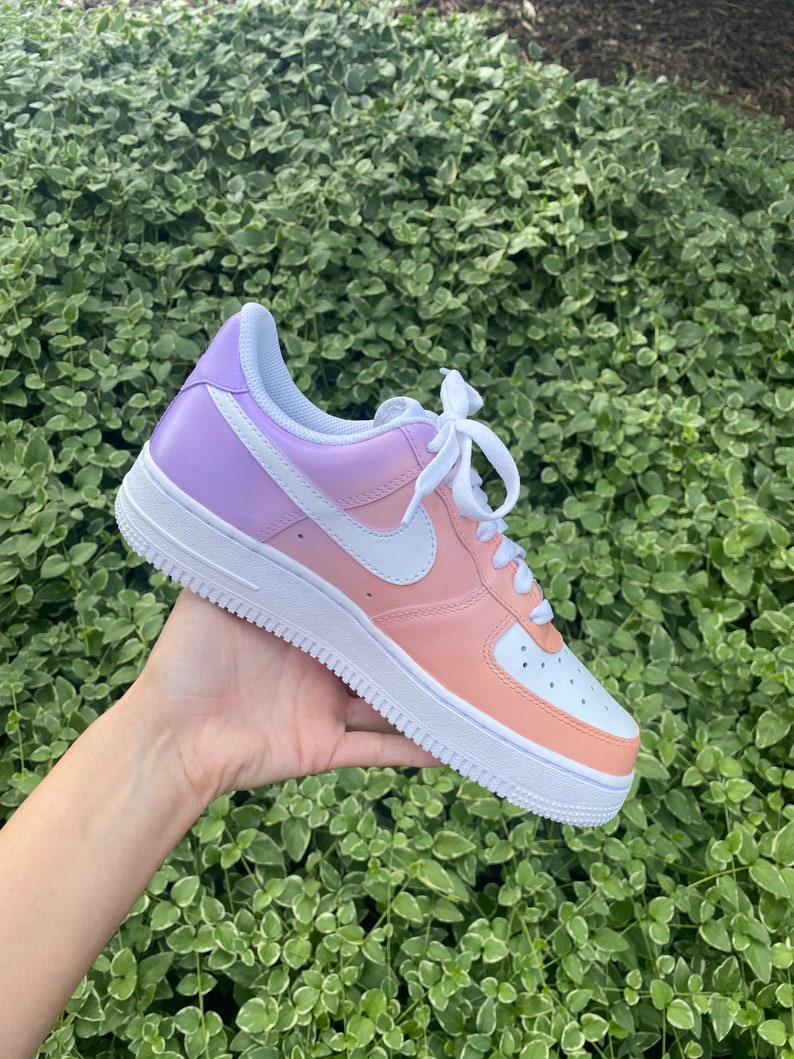 Handpainted Sunset Ombré Air Force 1 | Custom Sneakers - Etsy