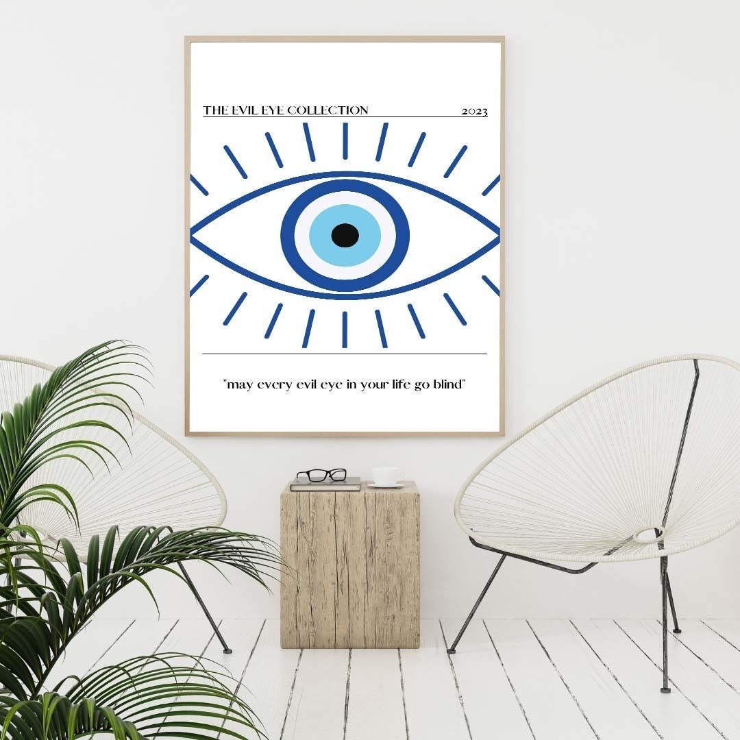 Evil Eye Digital Download|evil Eye Wall Print|evil Eye Typography Print ...