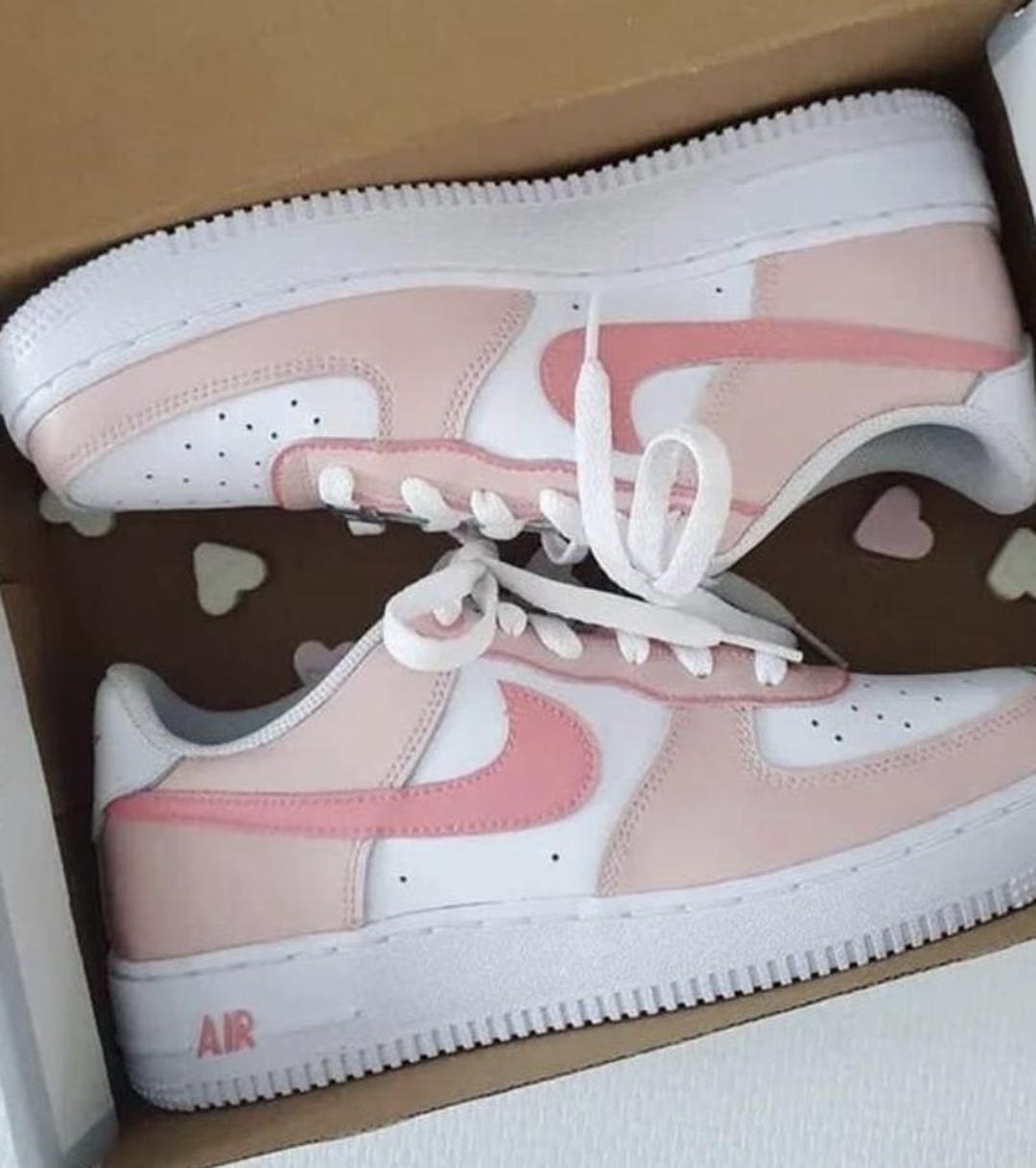 Baby Pink Color Block Custom Air Force Ones Pink Handpainted AF1 Gifts ...