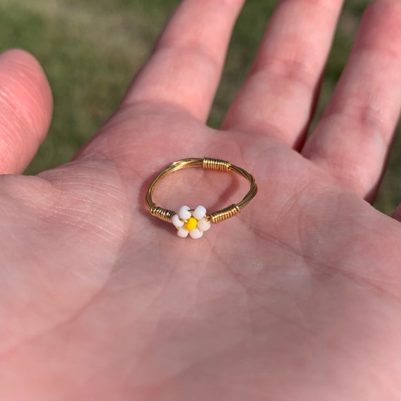 wire wrapped flower ring Components & Blanks Craft Supplies & Tools ...