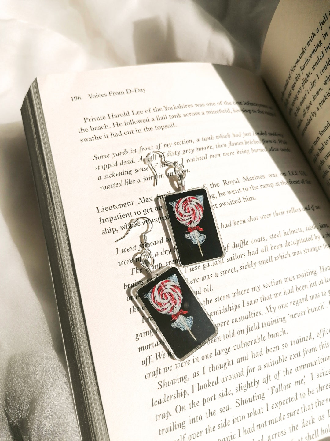 Lollipop Earrings, Red Lollipop, Dangling Earrings, Gift for Her ...