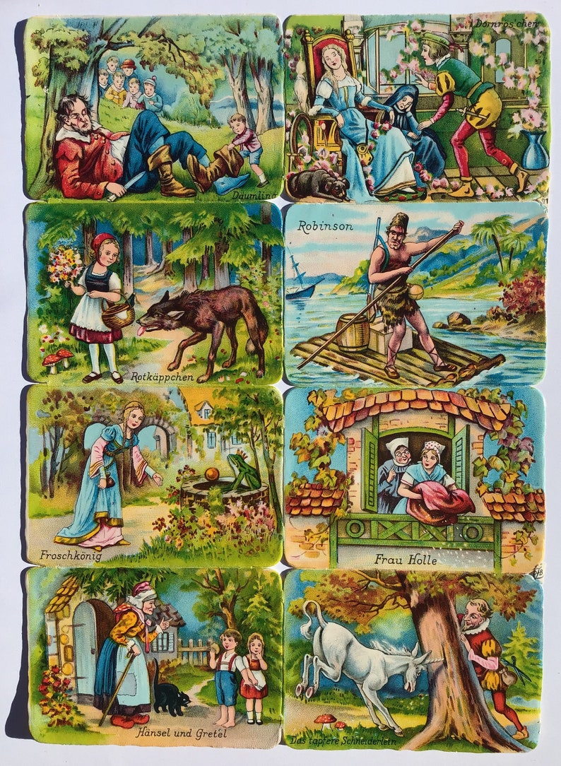 Fairy Tale - Vintage Scrap Die Cut Paper - Embossed - Etsy