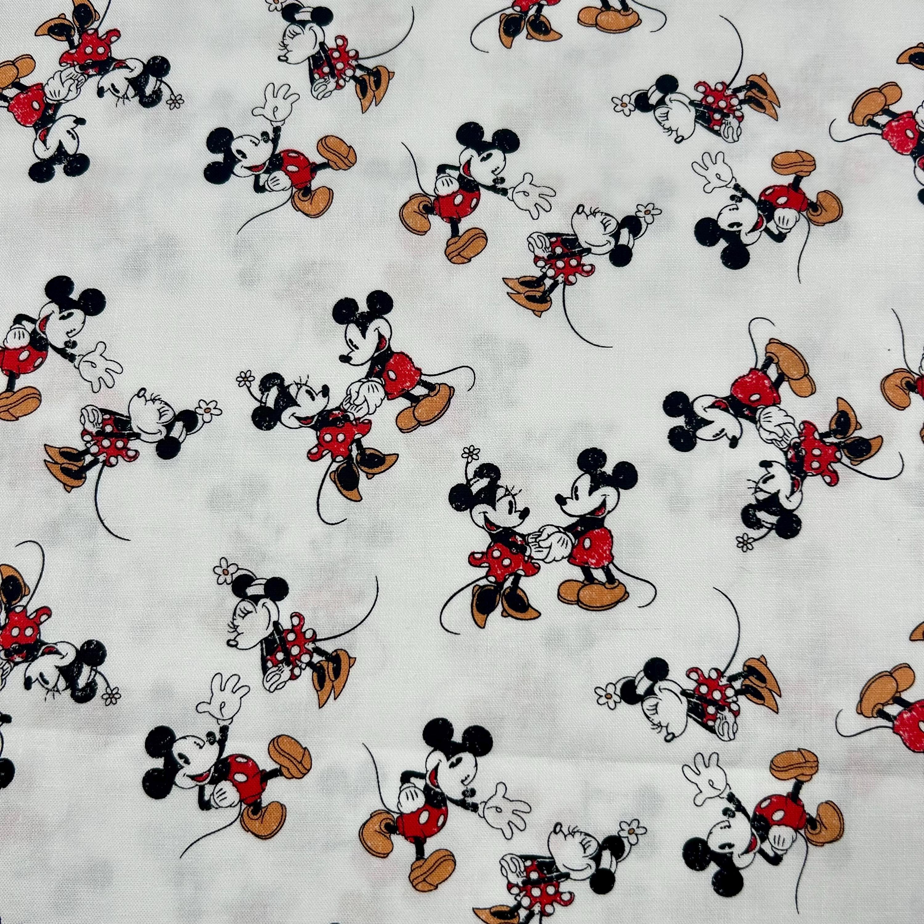 Mickey Minnie Mouse 100% Cotton Fabric by Yard, Quilting Apparel Home ...