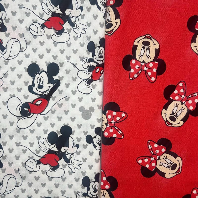 Mickey Fabric - Etsy