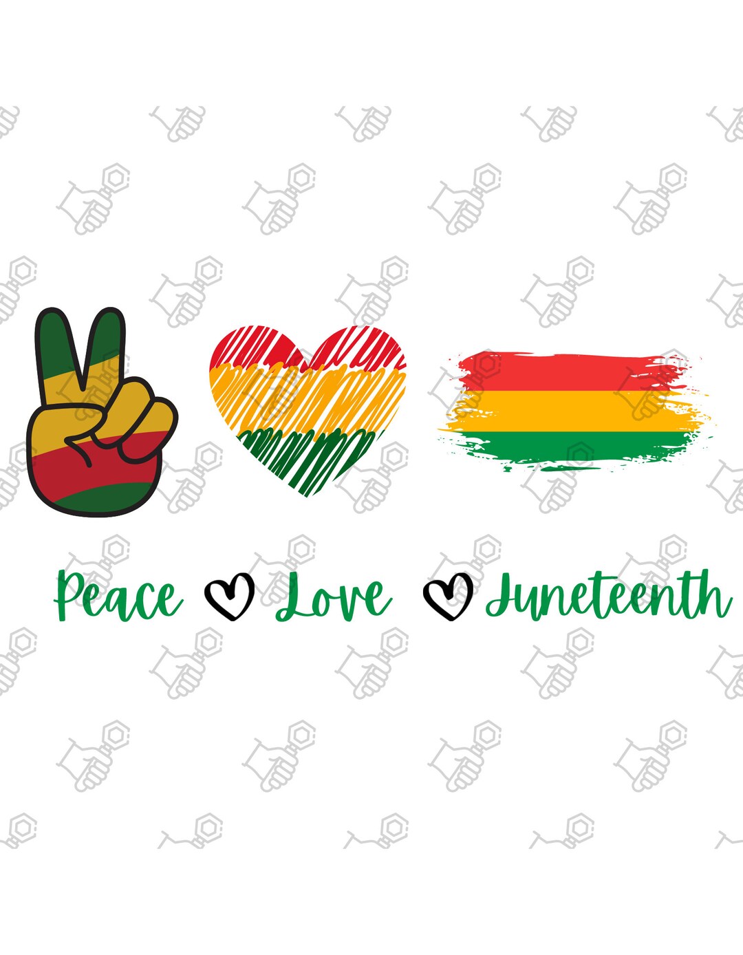 Peace Love Juneteenth SVG - Etsy