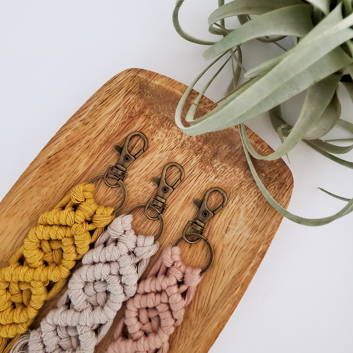 Macrame Keychain, Boho Style Keychain, Car Keys Accessory, Boho Purse ...