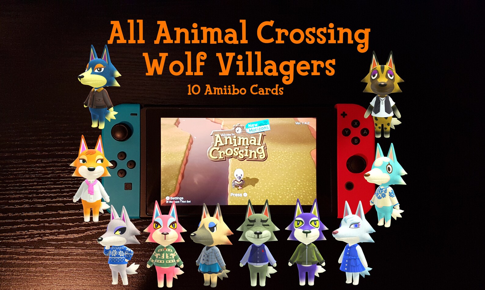 All 10 Wolf Villagers Animal Crossing Amiibo Cards ACNH | Etsy