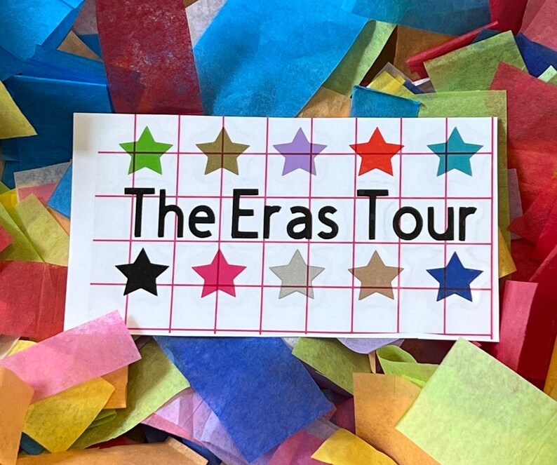 Taylor Swift the Eras Tour Decal, With Star Boarder That Represents ...