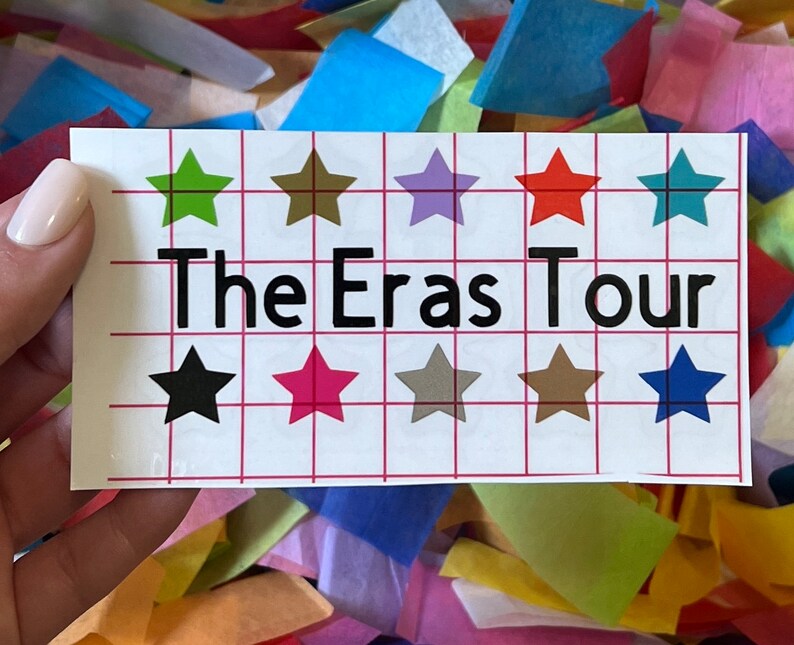 Taylor Swift the Eras Tour Decal, With Star Boarder That Represents ...