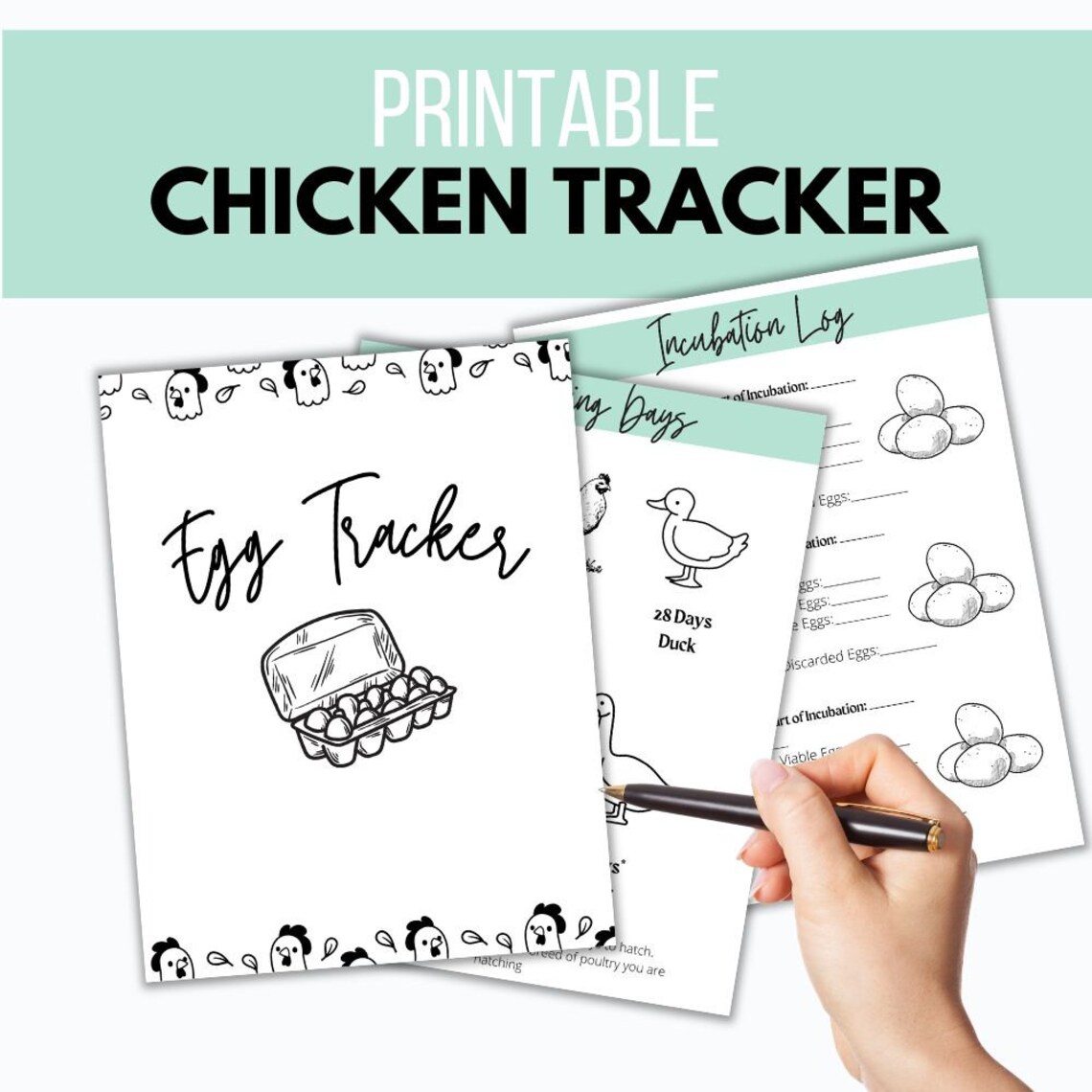 Egg Tracker Printable, Egg Sales Tracker, Egg Production Tracker ...