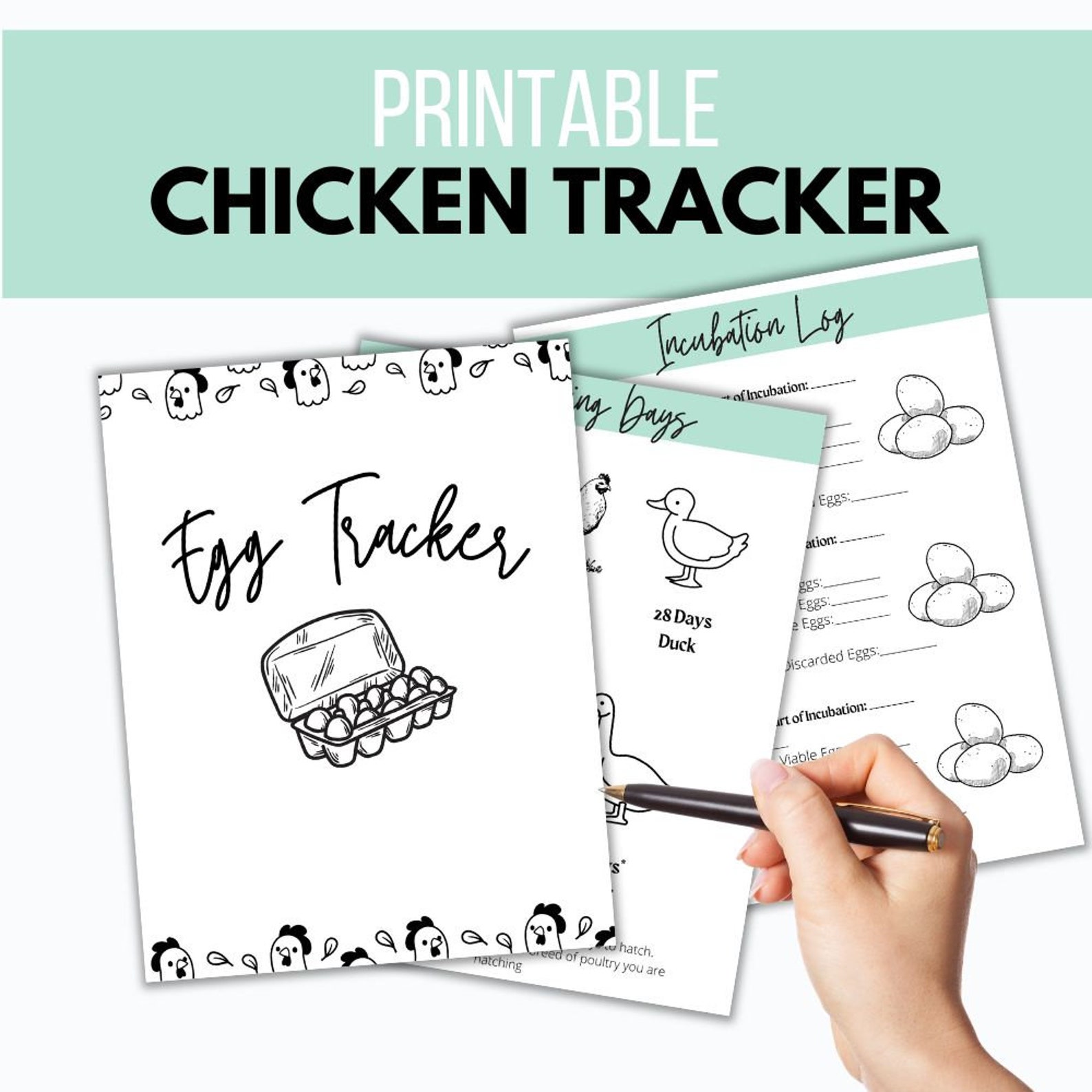 Egg Tracker Printable, Egg Sales Tracker, Egg Production Tracker ...