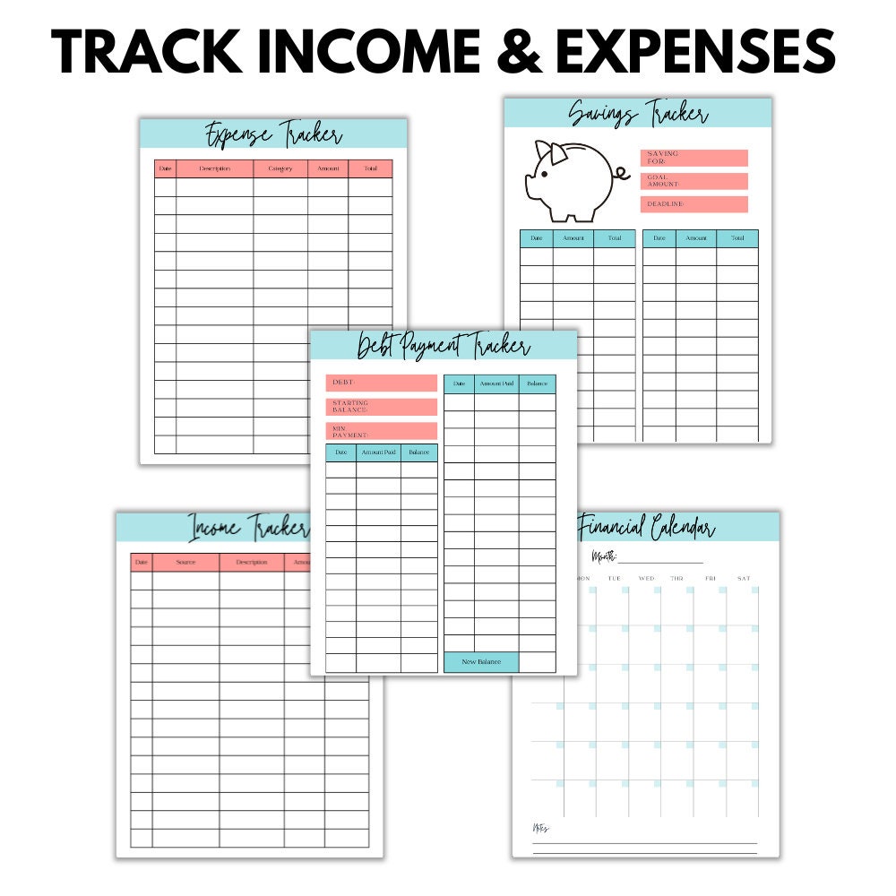 Financial Planner Printable, Savings Tracker, Financial Tracker ...