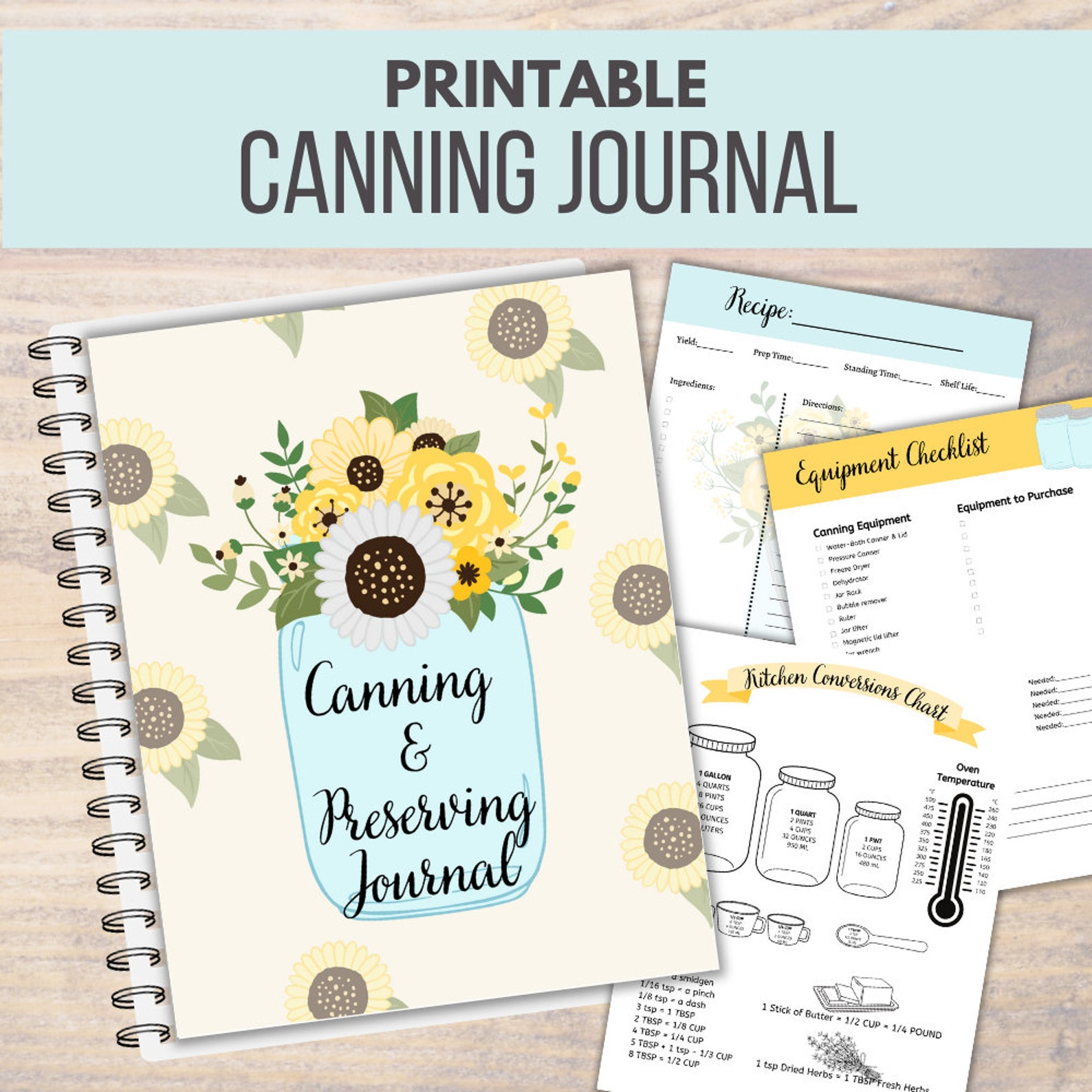Canning Journal Printable, Canning Planner, Homestead Planner, Pantry ...
