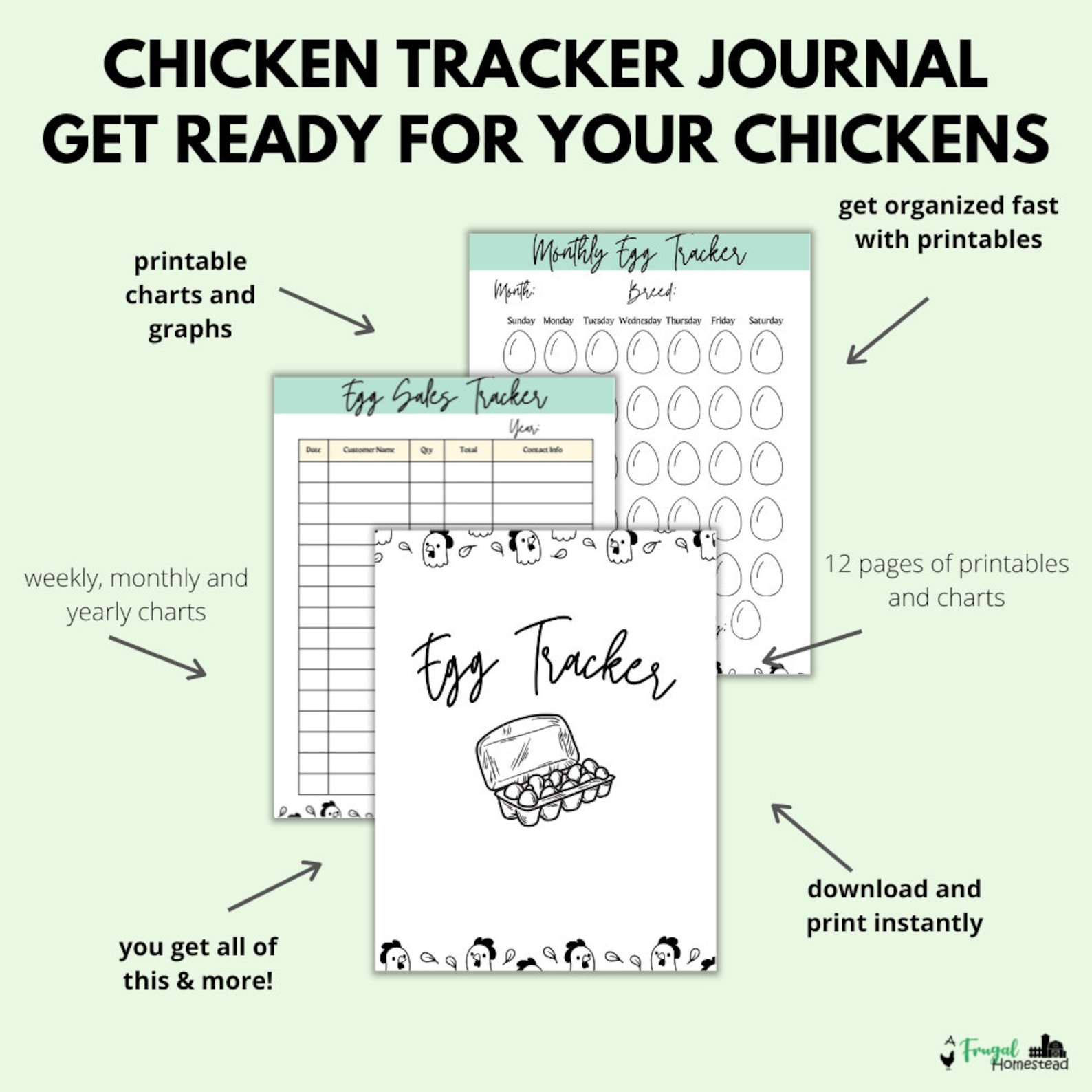 Egg Tracker Printable, Egg Sales Tracker, Egg Production Tracker ...