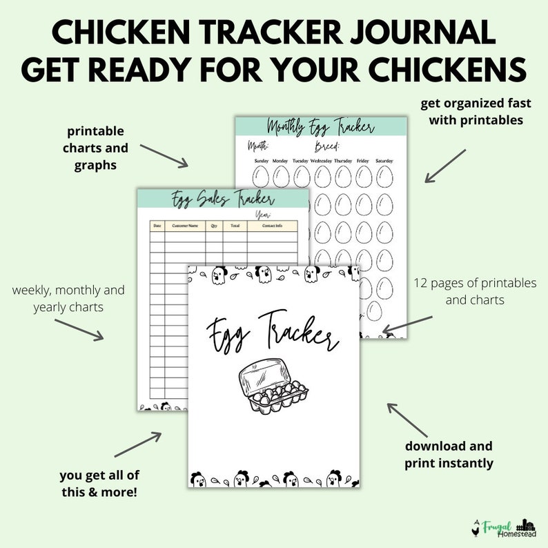 Egg Tracker Printable, Egg Sales Tracker, Egg Production Tracker ...