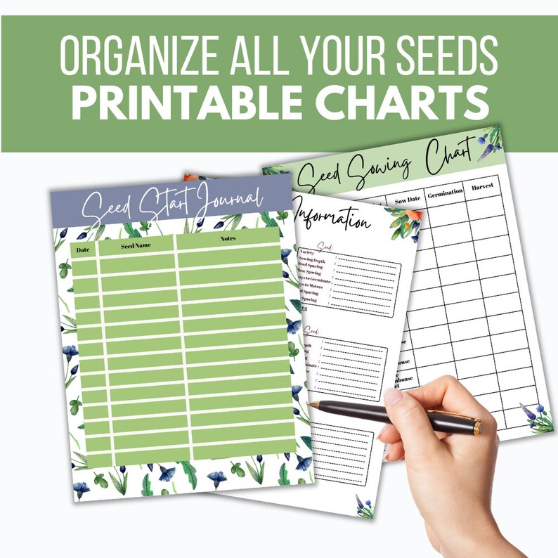 Seed Starter Planner, Garden Journal, Gardening Printable, Printable ...