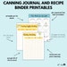 Canning Journal Printable, Canning Planner, Homestead Planner, Pantry ...