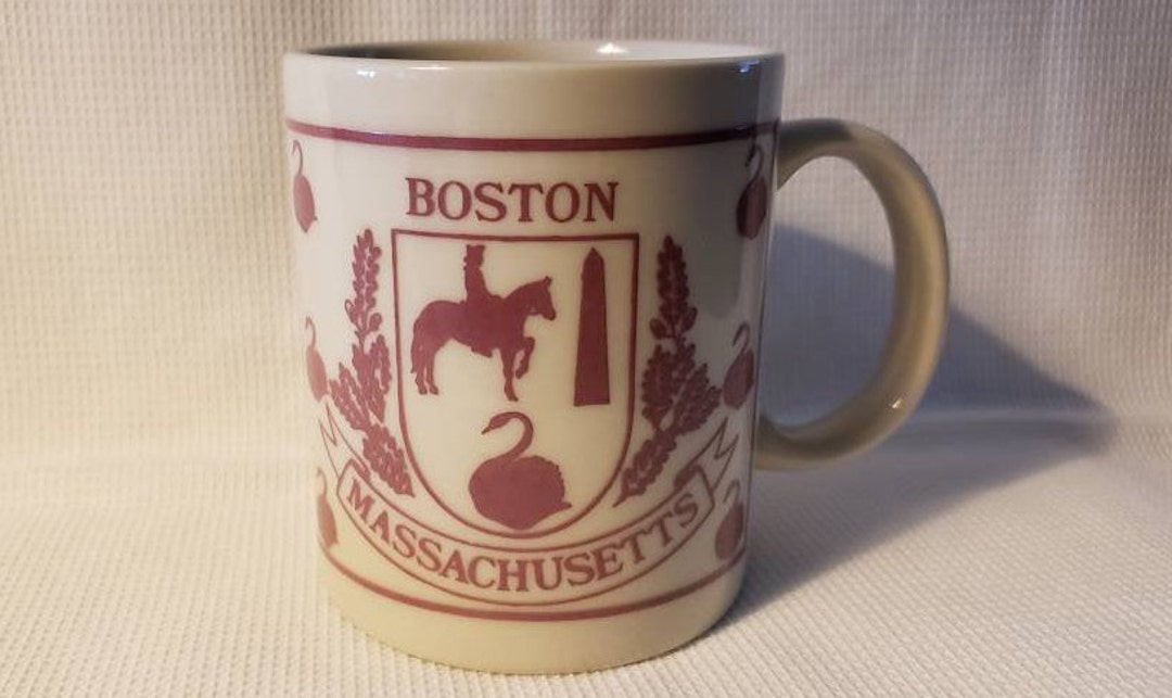 Vintage Travel Souvenir Coffee Cup Mug Boston Massachusetts Swan Boats ...