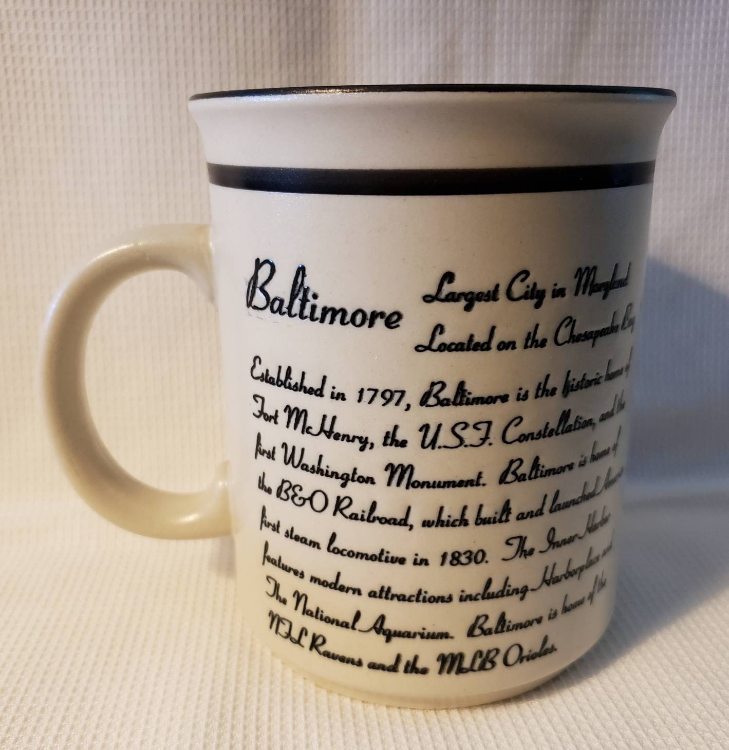 Vintage Baltimore Maryland Travel Souvenir Coffee Mug Cup | Etsy