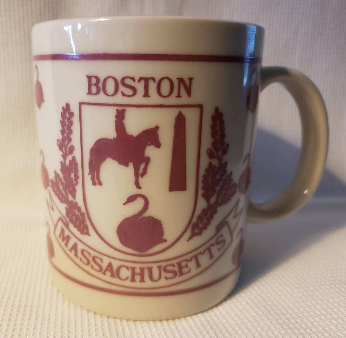 Vintage Travel Souvenir Coffee Cup Mug Boston Massachusetts Swan Boats ...