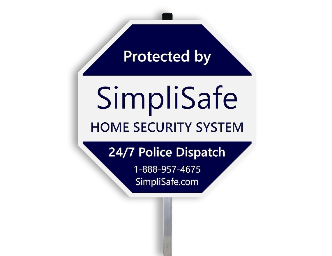 Simplisafe Security Yard Sign. 28 Aluminum pole | Etsy