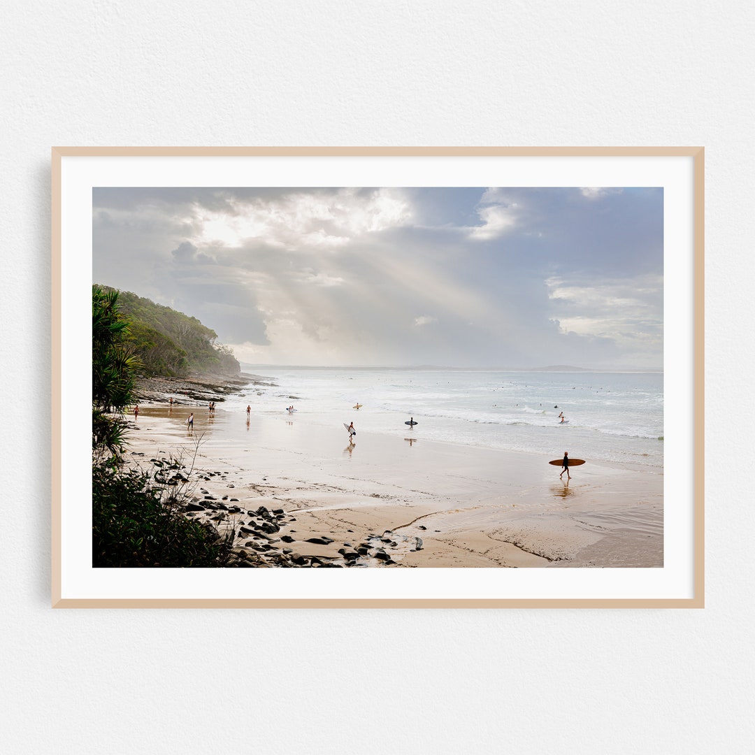 Surfing, Tea Tree, Noosa, National Park, Coastal Photography Print, Sun ...