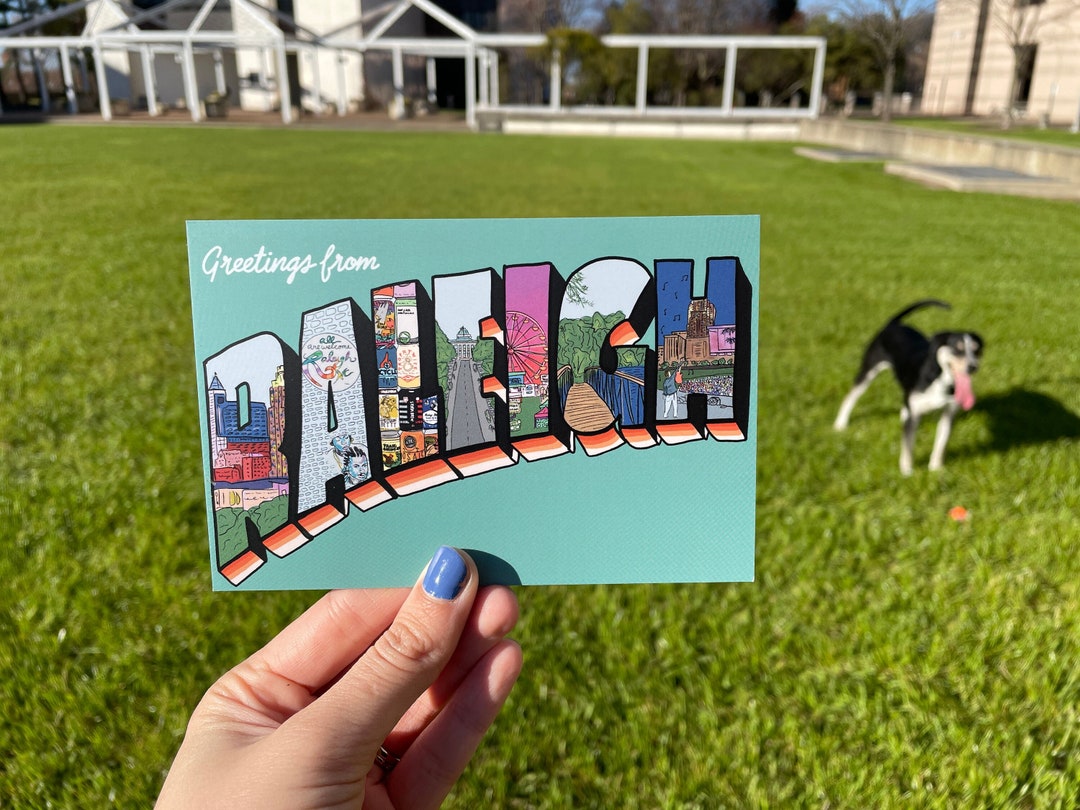 I Love Raleigh Postcard - Etsy