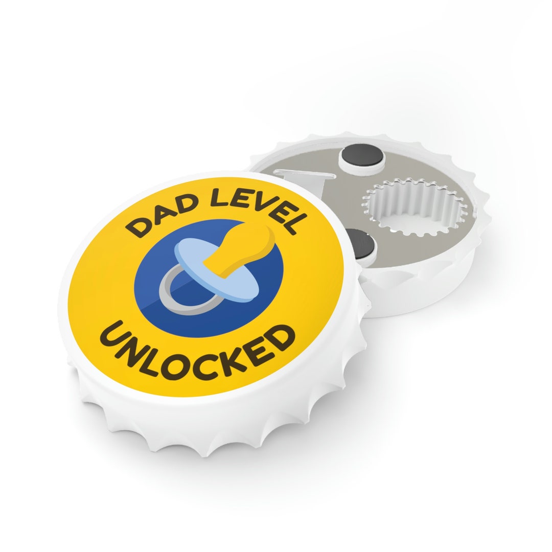 Bottle Cap Shape - Bottle Opener DAD LEVEL YELLOW - Etsy