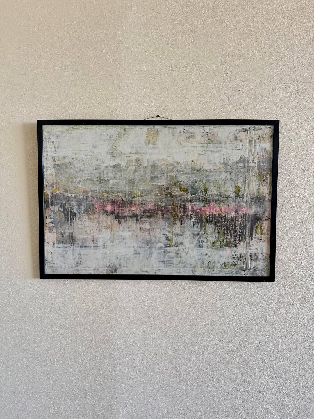 Abstract Mixed Media Painting by Gavin Mc Groggan, Framed Contemporary ...