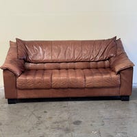 Gambrell Renard Saddle Brown Leather Sofa Chaise Sectional - Etsy Canada